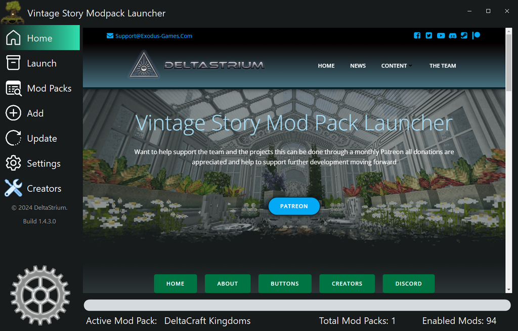 VSMPLauncher-About - DeltaStrium